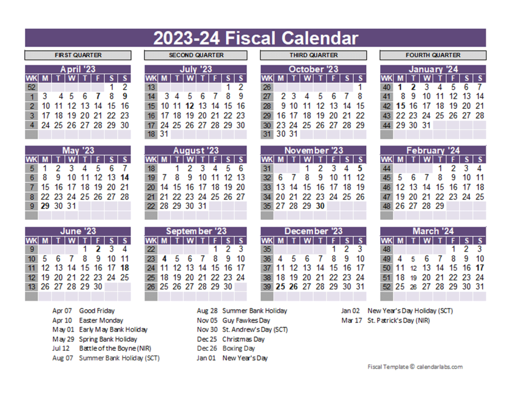 Fiscal Year 2028 Calendar Printable - calendar.weloveprintables.net